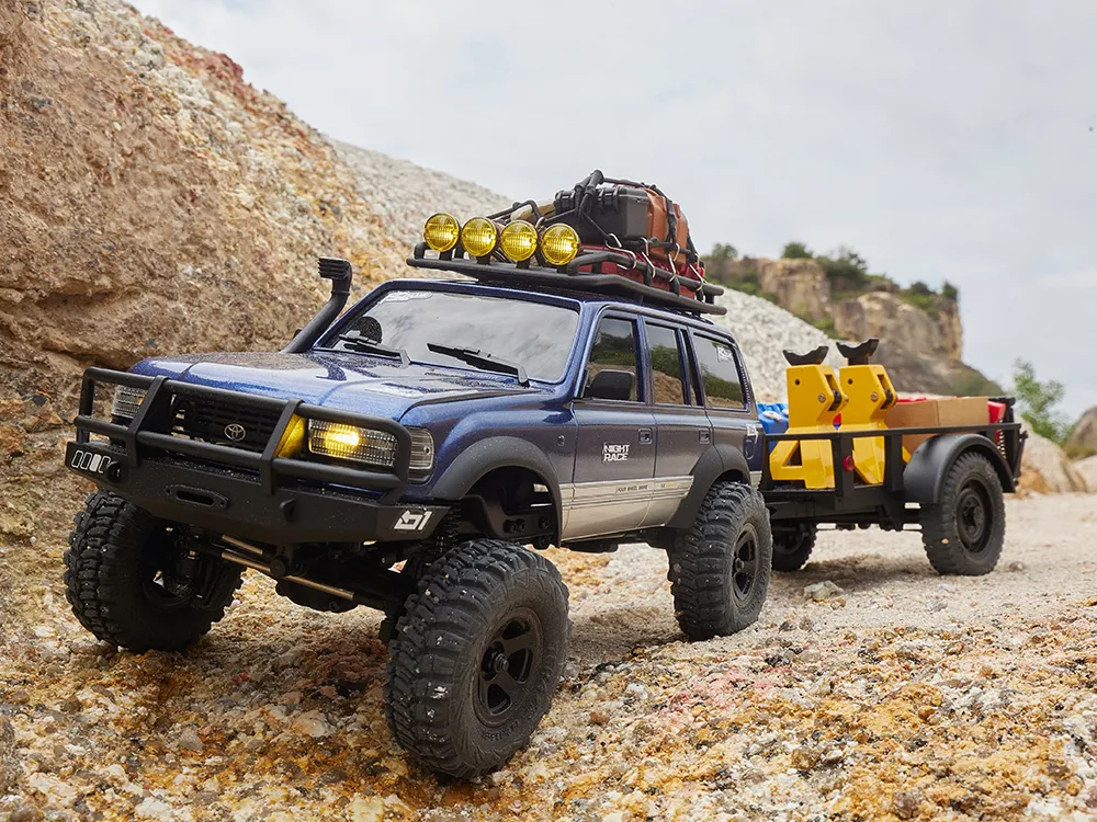 FMS 1:18 FCX18 LC80 V2 Toyota Land Cruiser 80 RTR RC India | Bharat Hobby