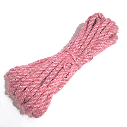 Pale Pink Colour 7mm Thick Coloured Jute Rope | Nature's Goodies
