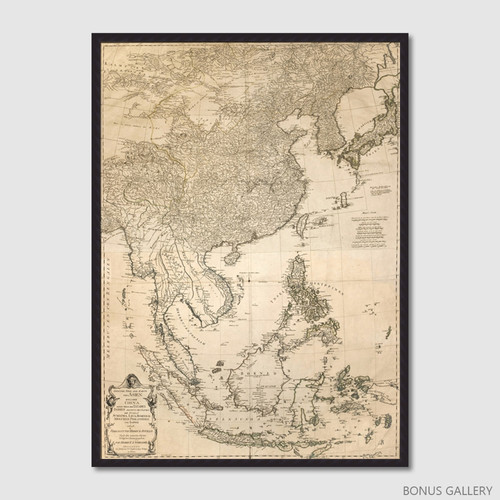 Ancient map of east Asia from 1786 (E) | Bonus Gallery