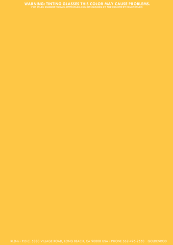 Irlen Golden Rod Coloured Overlay | Irlennorthwest