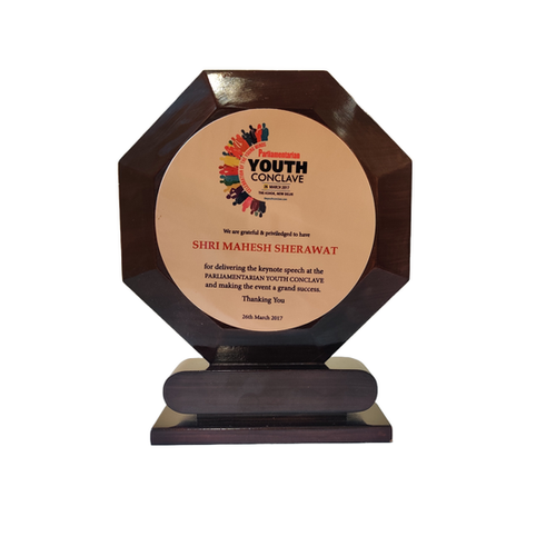 Plain Wooden Memento with stand | Army Sales