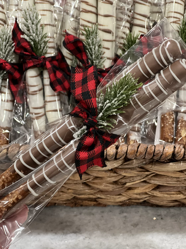 Birch Tree Branch Pretzel Rod Duo | Jubilee Chocolate