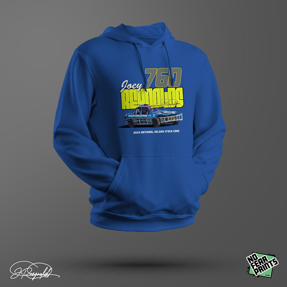 Official 2024 Joey Reynolds Saloon Stock Car Hoodie | No Fear Prints