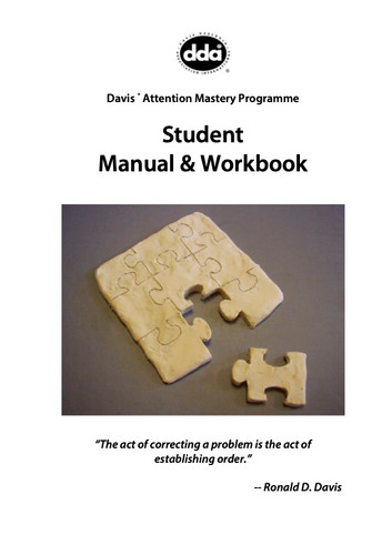 Davis Attention Mastery Programme Client Manual | Davis Learning Fdtn