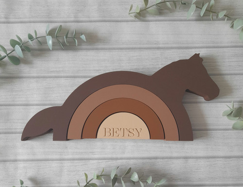 Wooden Four Tiered Horse Stacker | Bear & Me