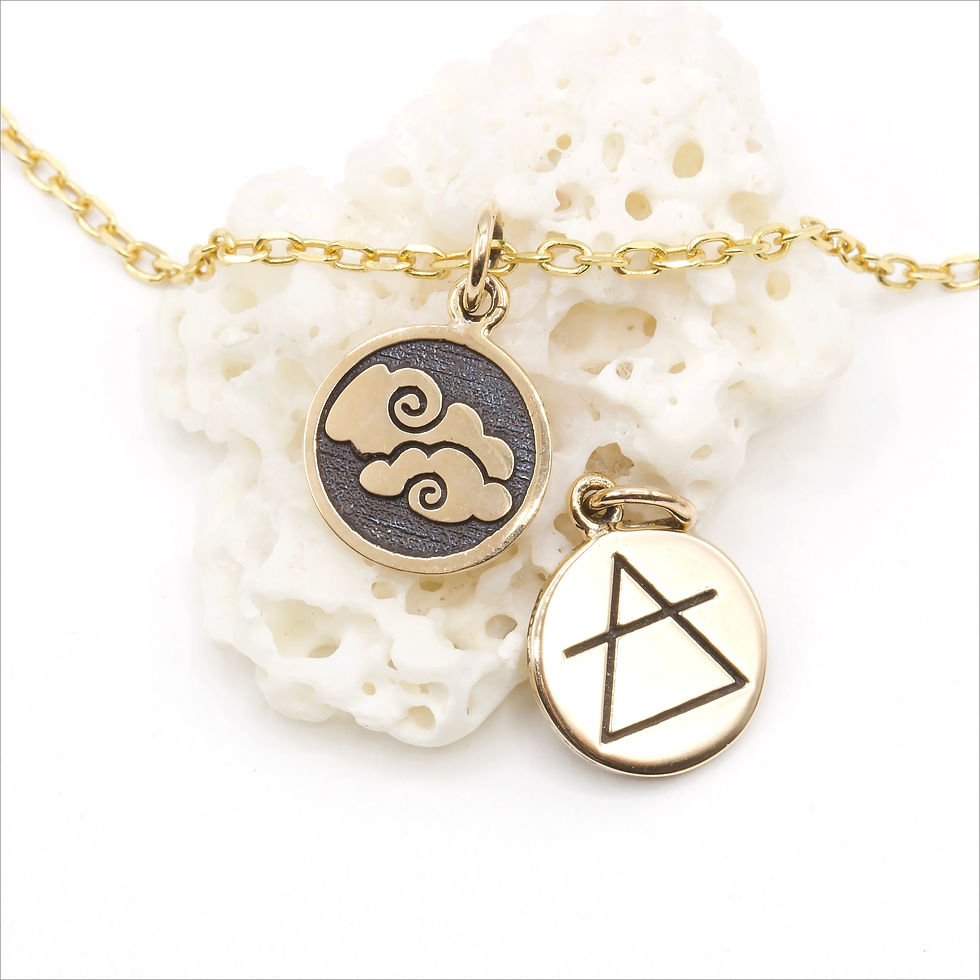 BZ02 ~ Bronze Air Element Charm | HillTribeSilverImp