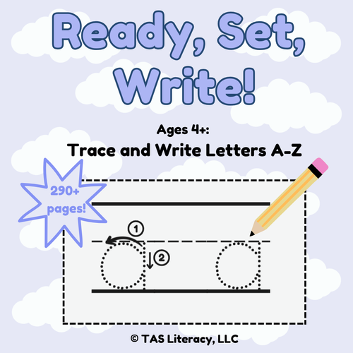 Ready, Set, Write!: Beginners' Writing Workbook: Trace and Write ...