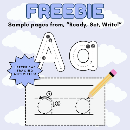 FREE SAMPLE: Samples of "Ready, Set, Write," Alphabet Tracing ...