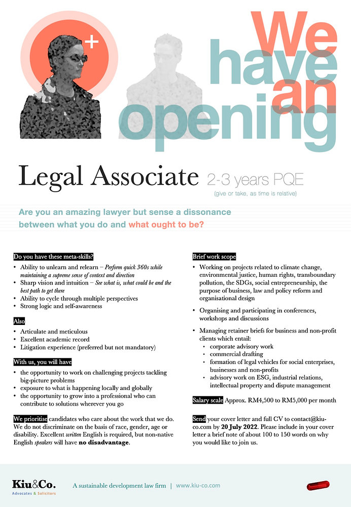 We have an opening for a Legal Associate!