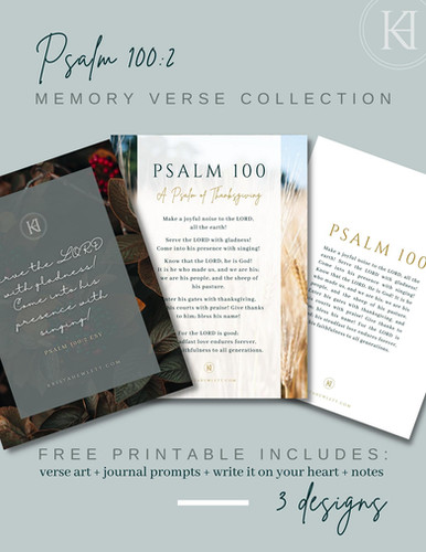 Psalm 100:2 Free Printable Worksheets November 8-14 Memory Verse (3 ...