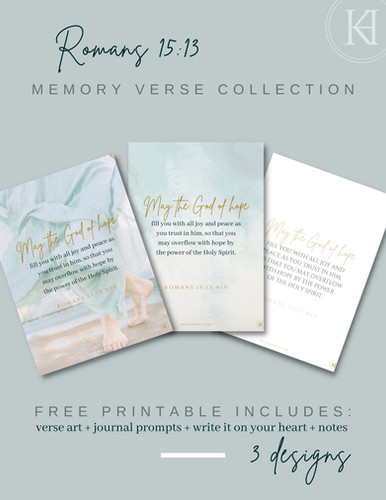 Romans 15:13 NIV Free Printable Worksheets August 9-15 Memory Verse (3 ...