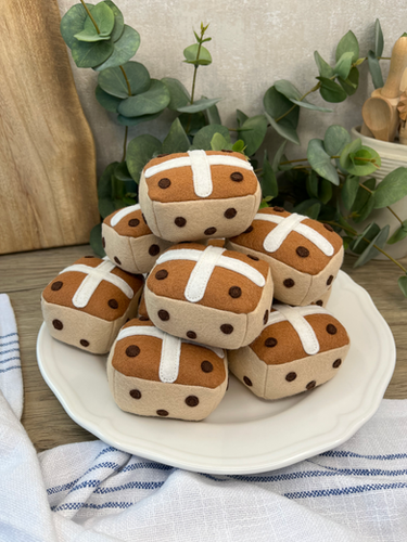 Felt Food Hot Cross Bun | Kinder Cookhouse