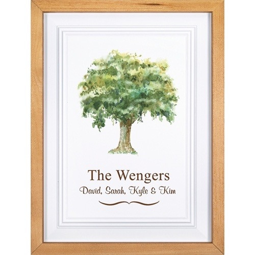 Personalized Natural Wood Tree Frame | So Cool Gifts