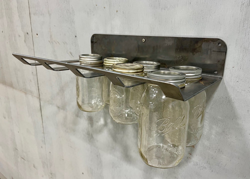 Wide Mouth Mason Jar / Canning Jar Storage Rack | Red Rock Metal Werks