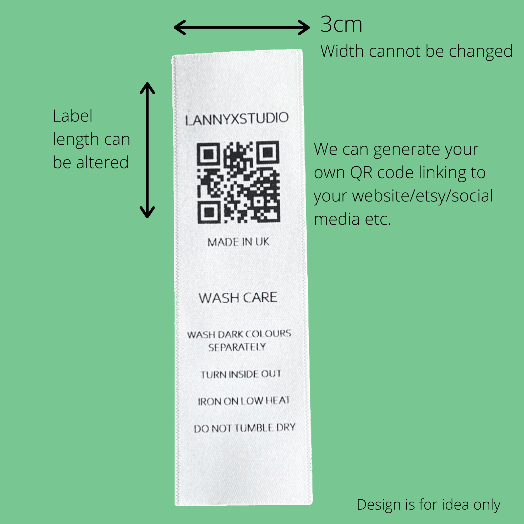 Craft Supplies & Tools Design Your Own Label Custom Wash Labels Custom ...