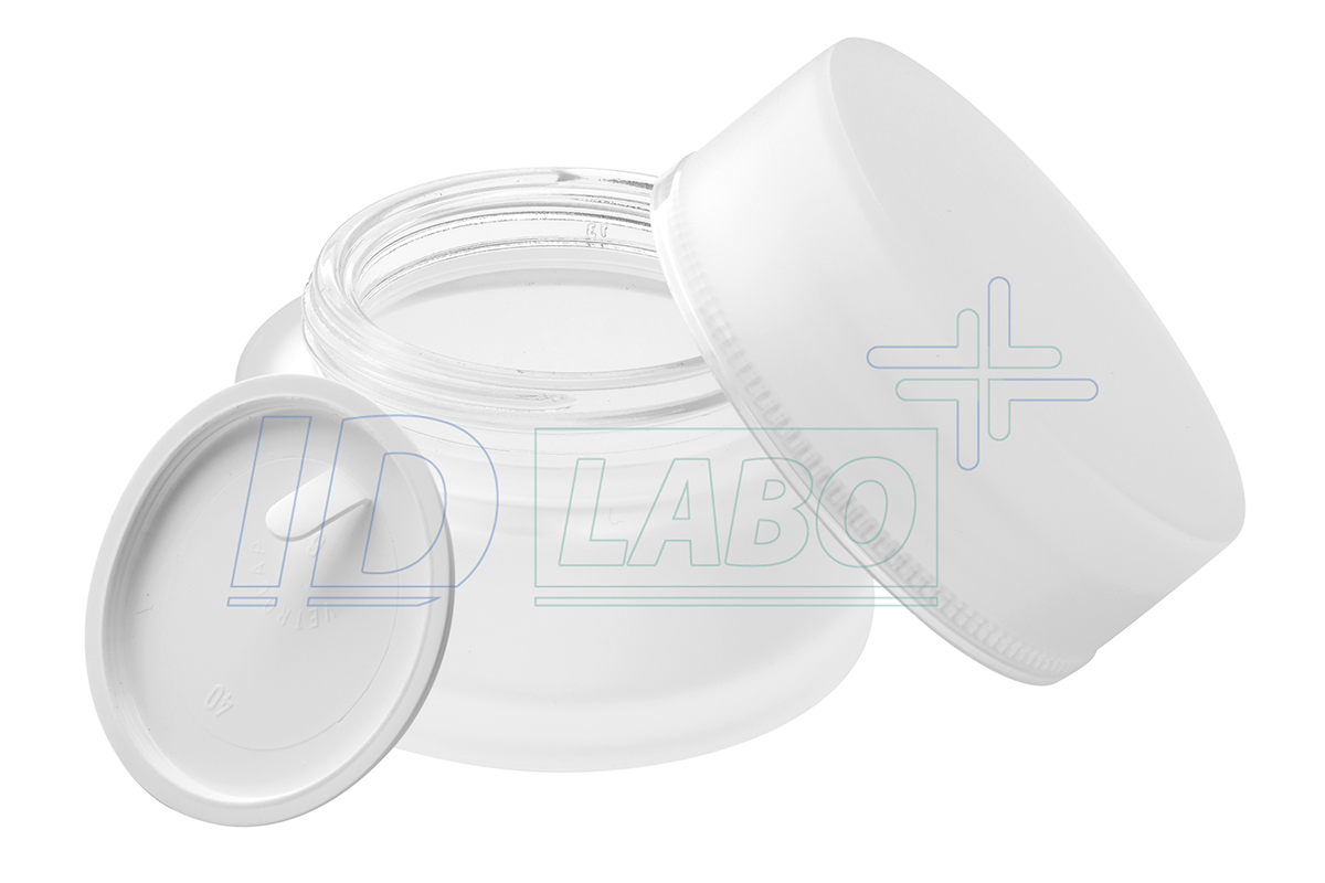 Pot LAURENCE 50 ml complet avec couvercle et opercule | Id Labo