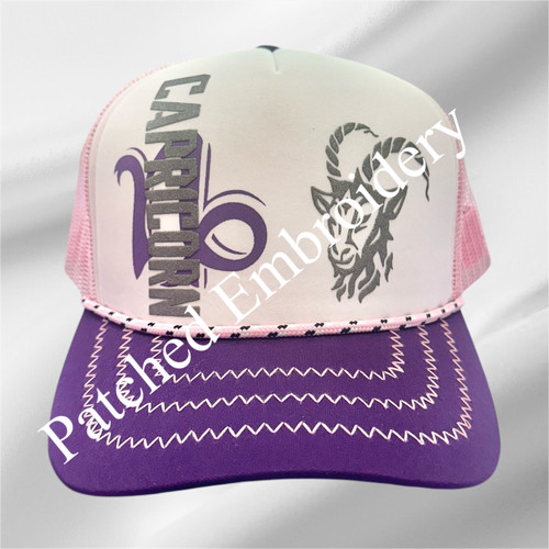 Zodiac Rope Trucker Hat | Patched Embroidery