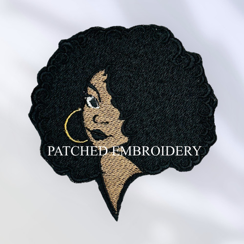 Afro Woman | Patched Embroidery