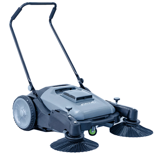 Industrial Floor Sweeper with 3 Brooms, 39 inch 14.5 Gal Floor Sweeper ...