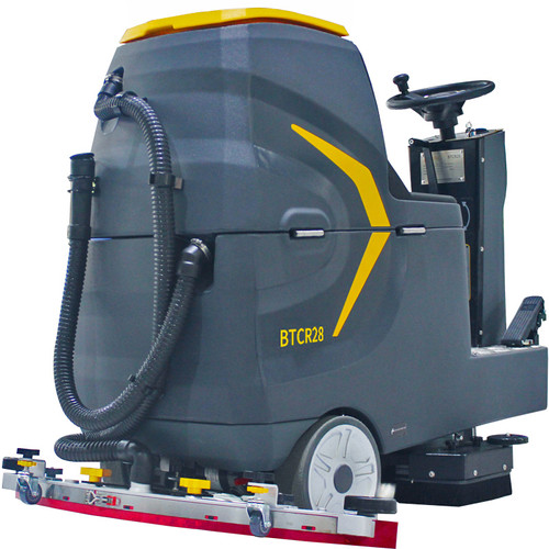 28" 22 Gal Ride-On Industrial Floor Scrubber with 2 *150 Ah Batteries ...