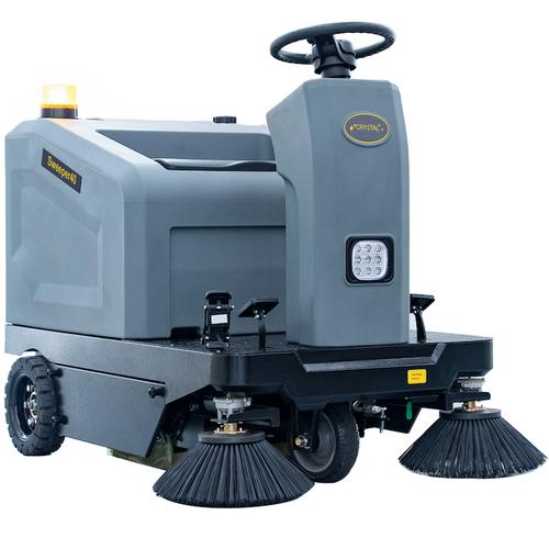Ride-On Floor Sweeper, 48V 4*67Ah, Water Mister, Dust shaking, Vacuum ...