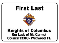 Knights of Columbus 13300 Name Tags | Custom Apparel