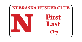 Nebraska Huskers Name Tag | Custom Apparel