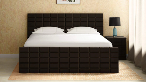Chocolate King Size Bed with Storage (Cola Rain) | Furniture Republic