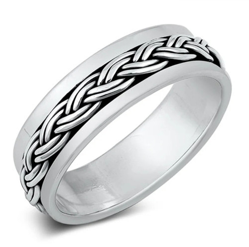 RVS-21 BRAIDED SPINNER RING | aholisticsolution