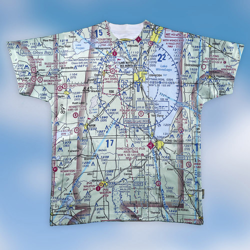 Custom U.S. Aeronautical Chart Shirt Crew neck | Chart it All