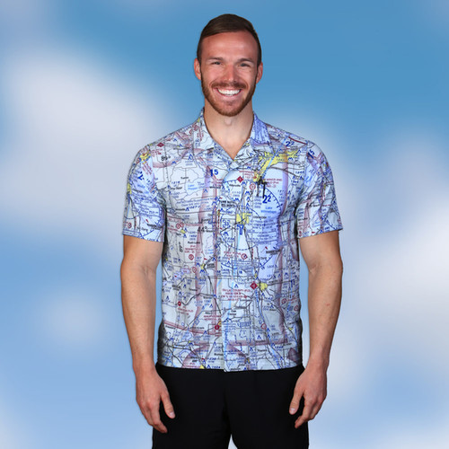 Custom U.S. Aeronautical Chart Button Down Shirt | Chart it All