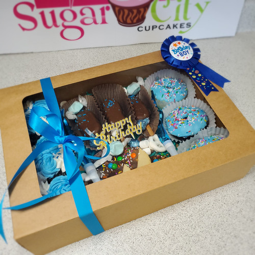 Birthday Boy Dessert Box | Sugar City Cupcakes