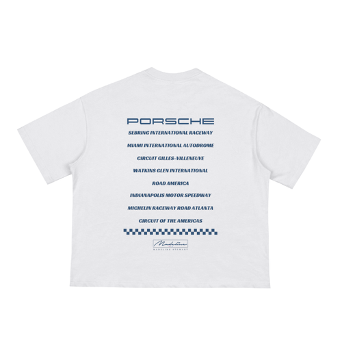 Vintage Nascar Style MS Boxy Tee - White | Madz