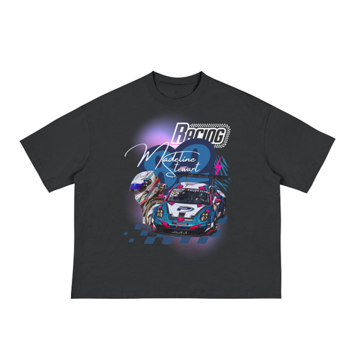 Vintage Nascar Style MS Boxy Tee - Black | Madz