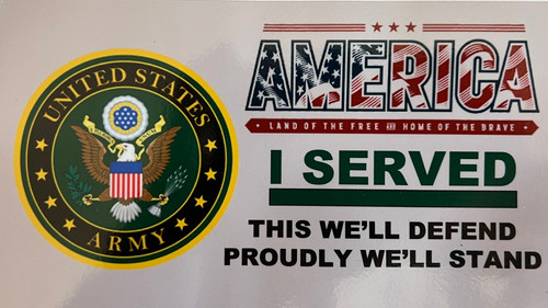 Army Proudly Served Decal Sticker | Hobby Logo’s LLC