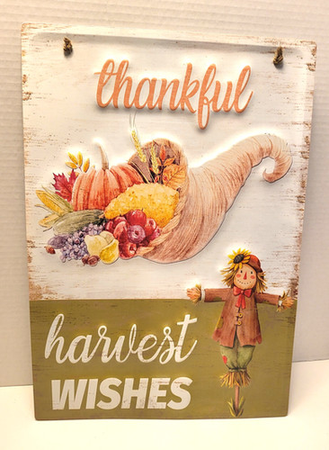 "Thankful Harvest Wishes" Sign | Garden Of Lilith