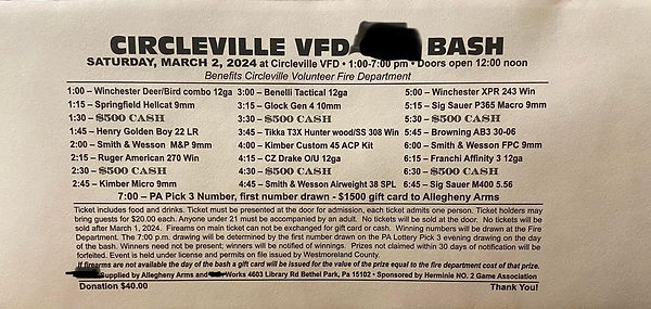 Gun Bash | Circleville V F D