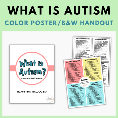 Autism Poster & Handout | Mrs Speechie P