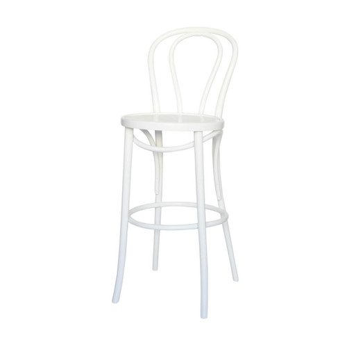 White Bentwood Bar Stool | darbyandgrey