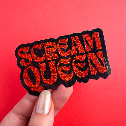 Scream Queen Glitter Sticker | OhMy! Creative