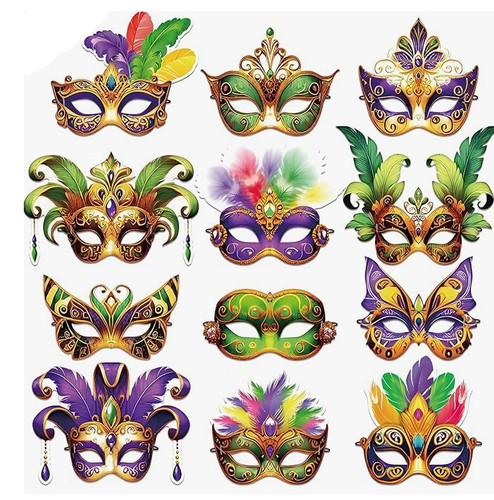 Mardi Gras Carnival Paper Masks | OhMy! Creative