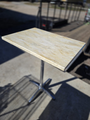 Square high dining table 34" x 24” /Ceramic top | Txsrestaurantequipment