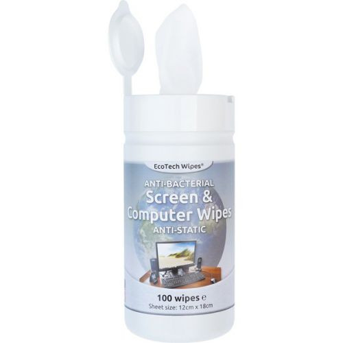 Screen & Computer Wipes 12x18cm 100 Per Tub | K.H. Packaging Ltd