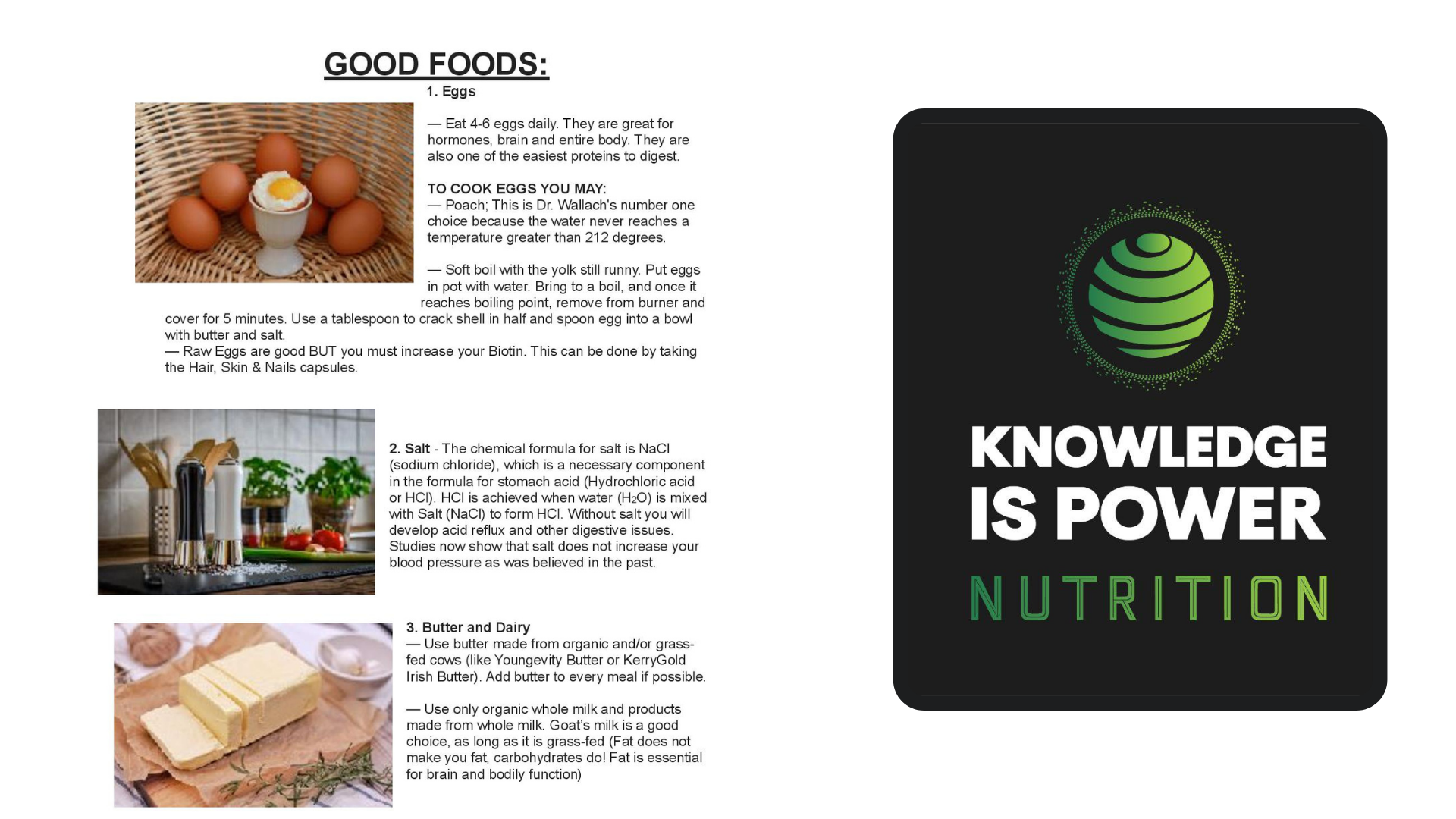 Good Food List | Knowledge Is Power
