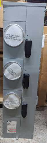Eaton Meter Stack (1MM320R), 200AMP Socket, 800 Max, 3 Gang, Ringed ...