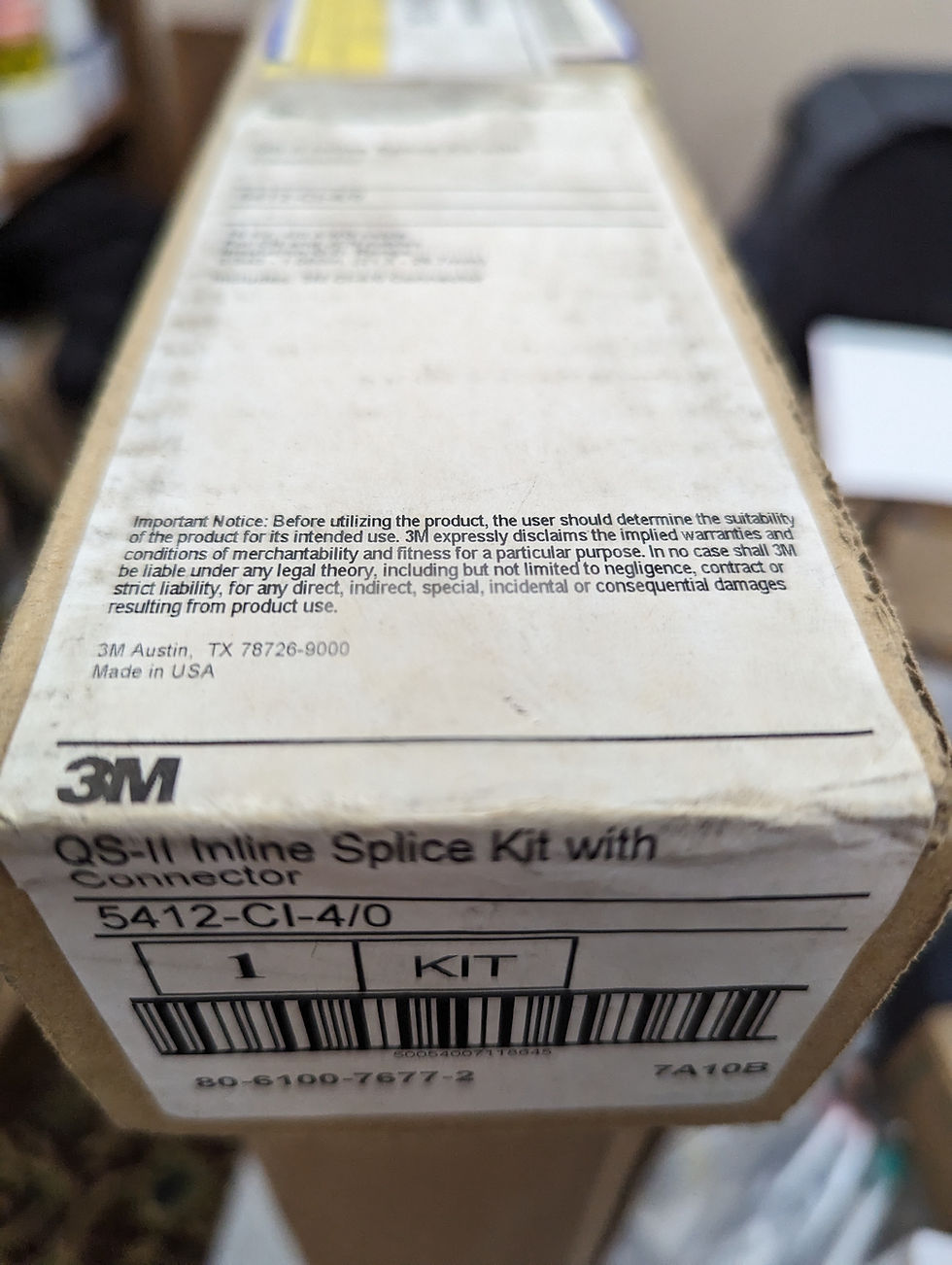 3M 5412-CI-4/0 QS-II Molded Rubber Splice Kit CN and JCN Cable 15 kV 4/ ...