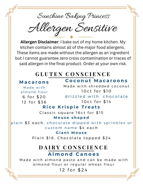 Ordering & Menus | Sunshine Baking