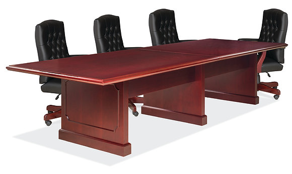 Traditional Rectangular Conference Table w/ Panel Base - 12' | office ...