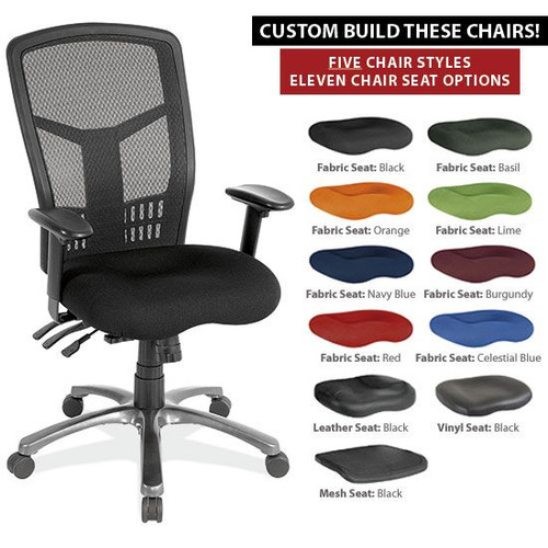 Multi Function High Back with Seat Slider: Ergonomic Task Chairs