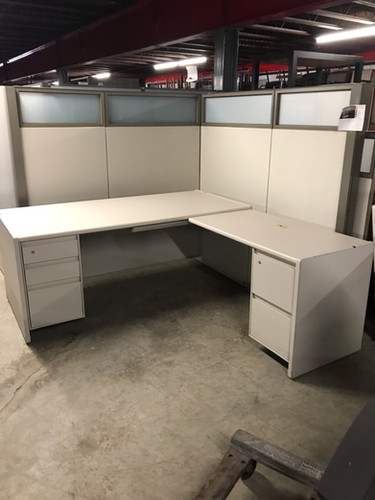 Used Steelcase 9000 Metal Desks: L-Shaped Desks | Discount Furniture